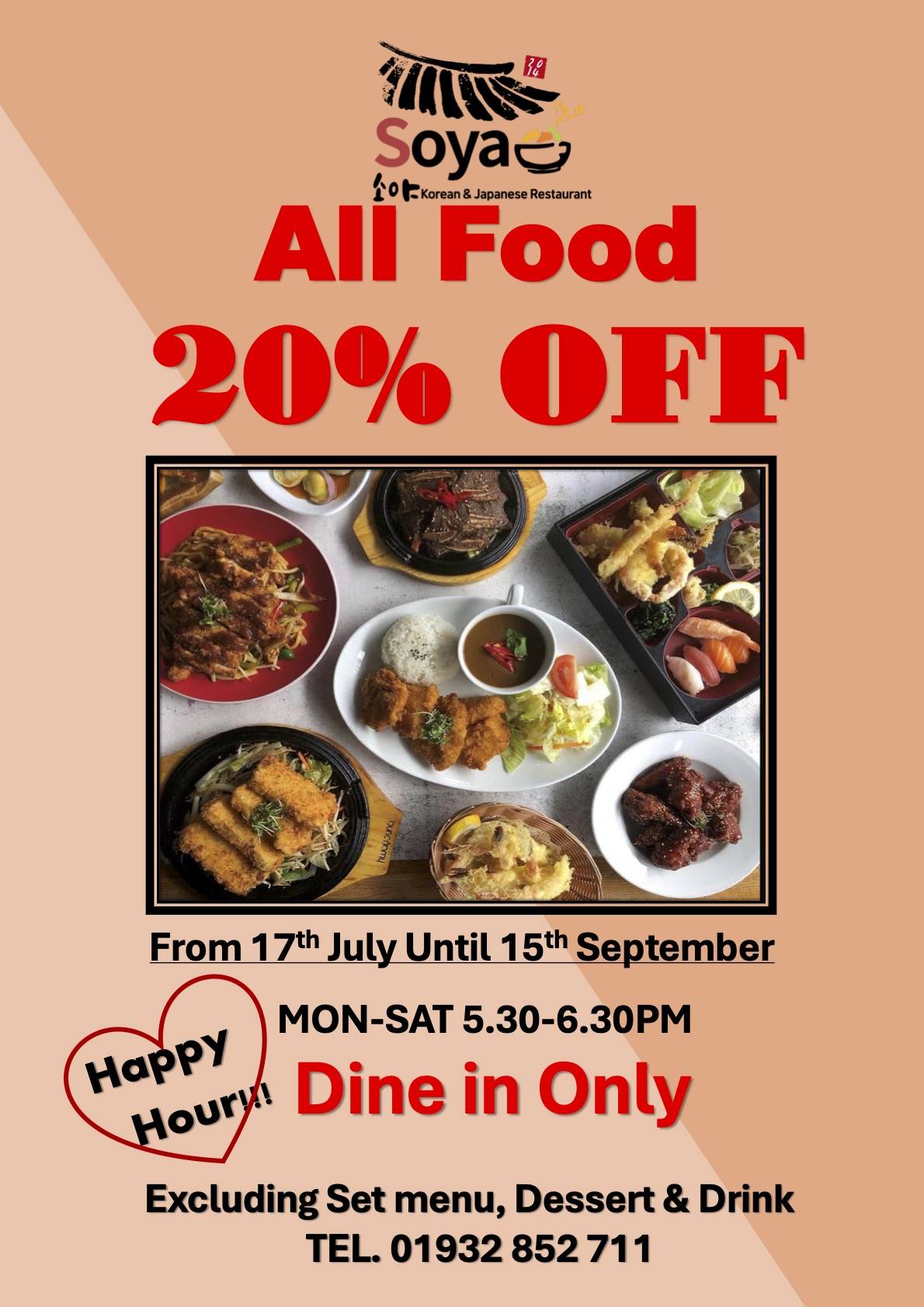 Menu at Soya Weybridge restaurant, Weybridge, 16-18 Church St