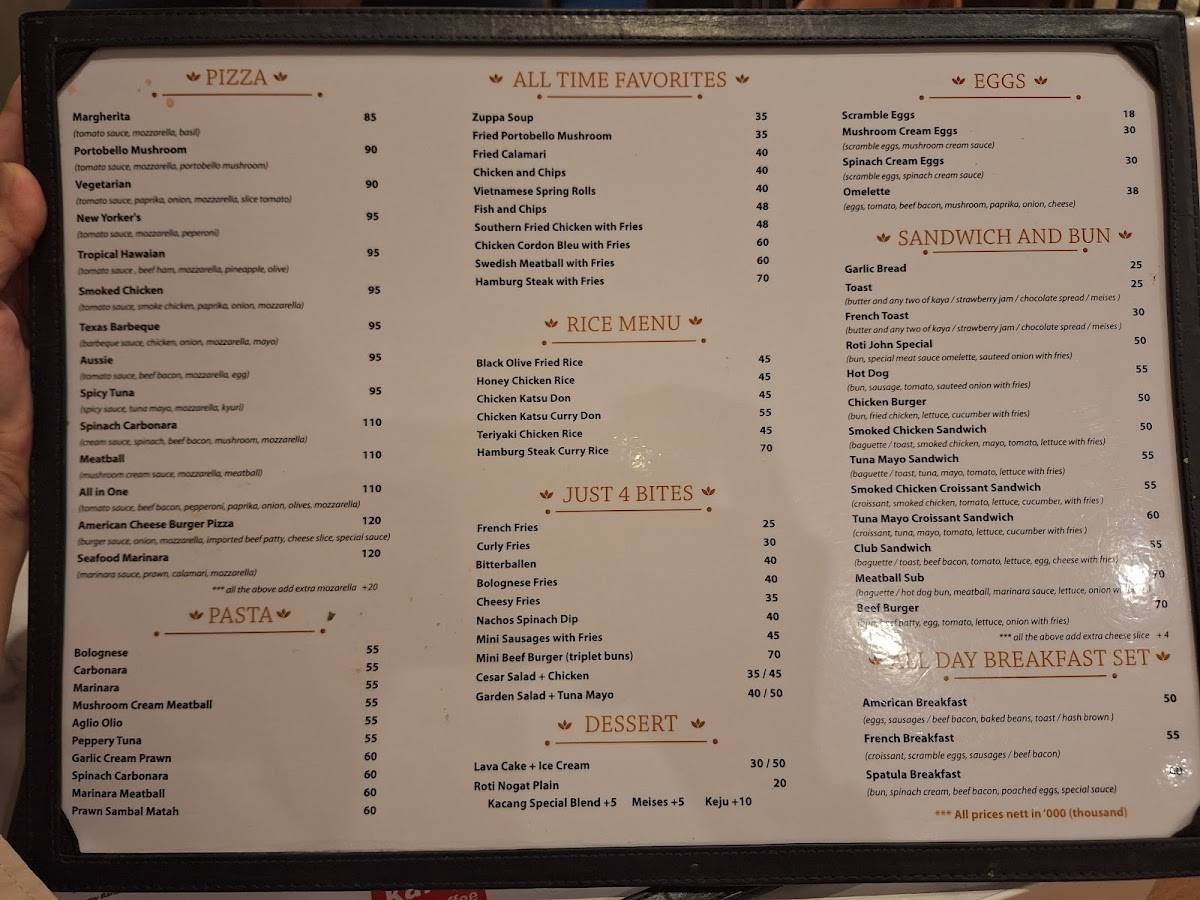 Menu at Spatula Bakery Pizza Ice cream, Bogor, Ruko Plaza Niaga 1 Blok ...