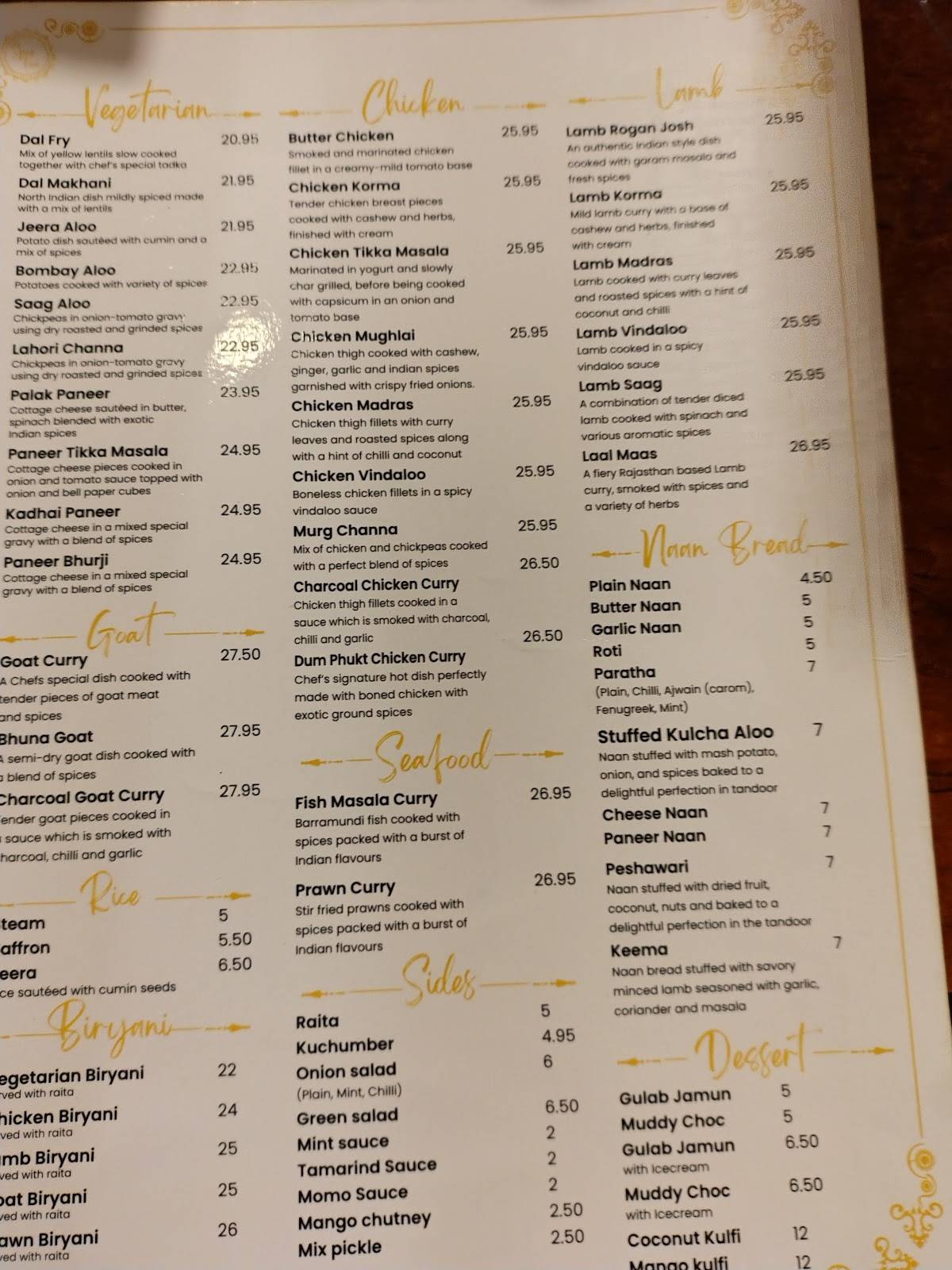 Menu at Spice Town restaurant, Inglewood