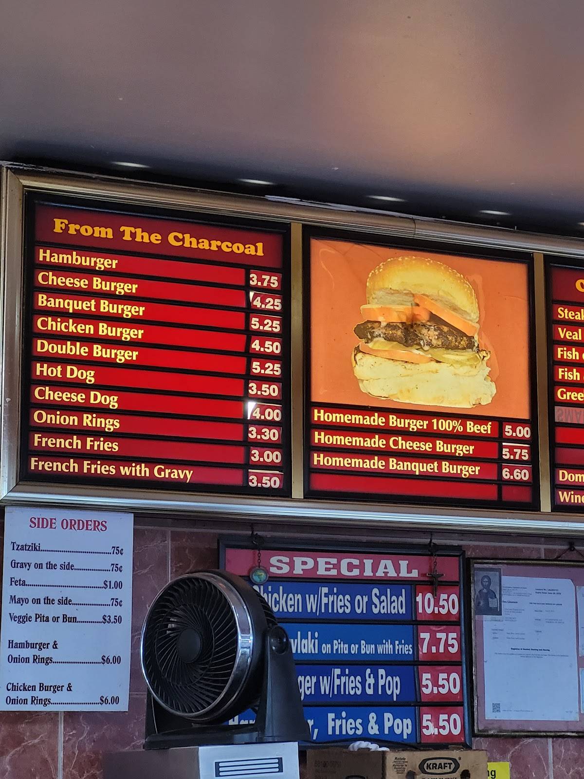 Menu at Square Boy restaurant, Toronto