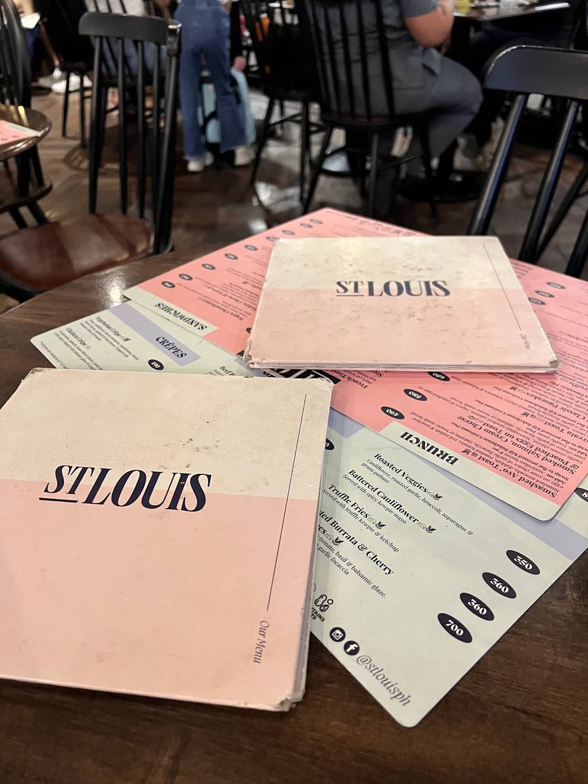 Menu at St. Louis restaurant, Taguig, Unit 104-A