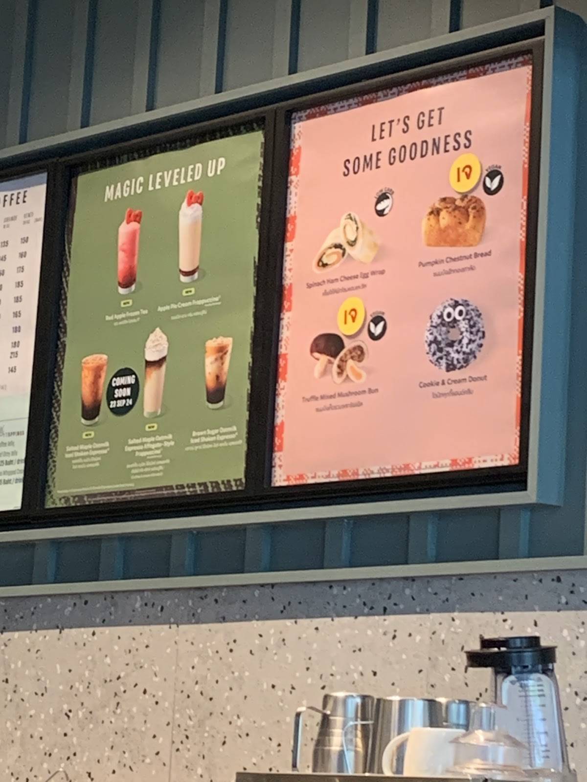 Menu at Starbucks Sahathai, Surat Thani