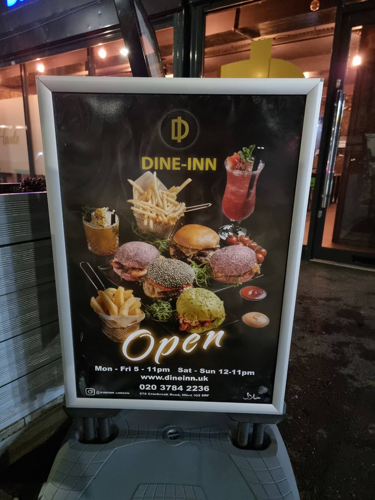 Menu at Dine-Inn London steakhouse, Ilford