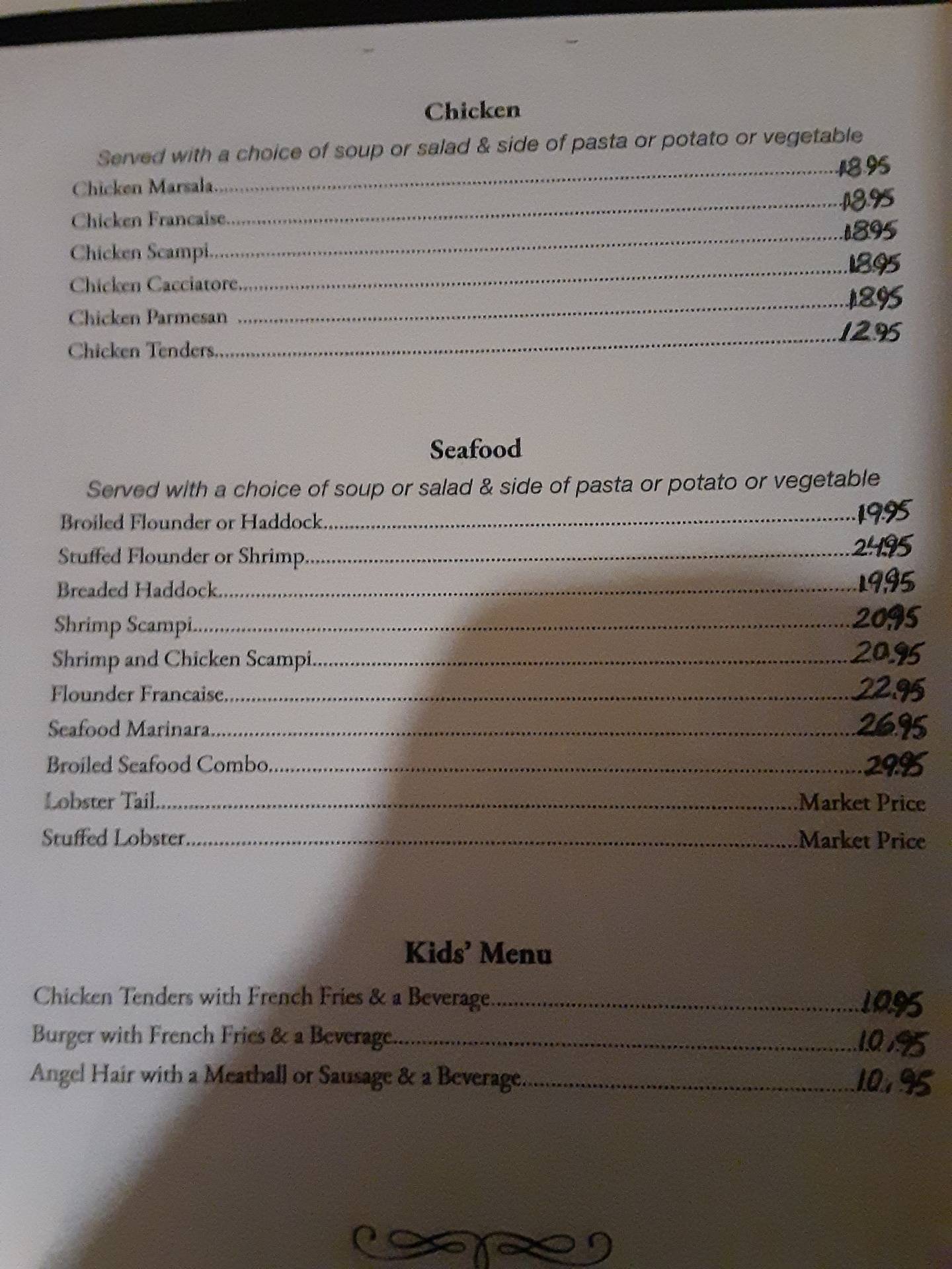 Menu at Eli's Place steakhouse, West Hazleton, 139 N Broad St