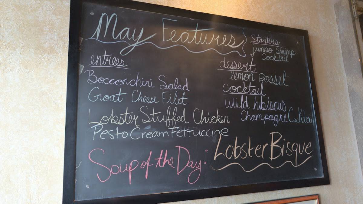 Menu at The Granary steakhouse, Saskatoon