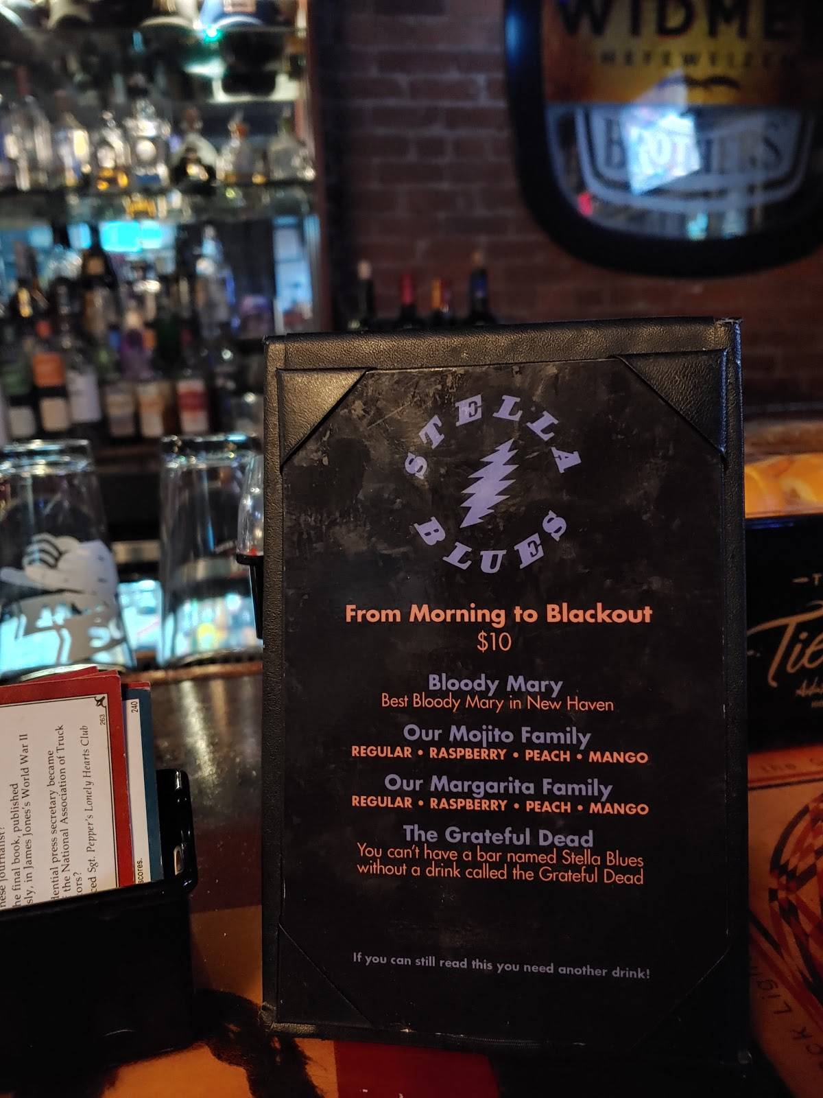 Menu at Stella Blues pub & bar, New Haven