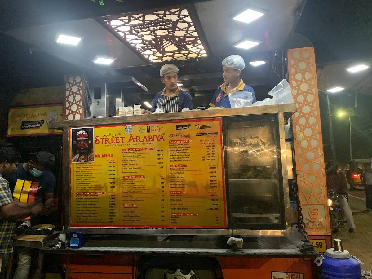 Menu at Street Arabiya Ramanathapuram, Coimbatore, X2W6+WJX