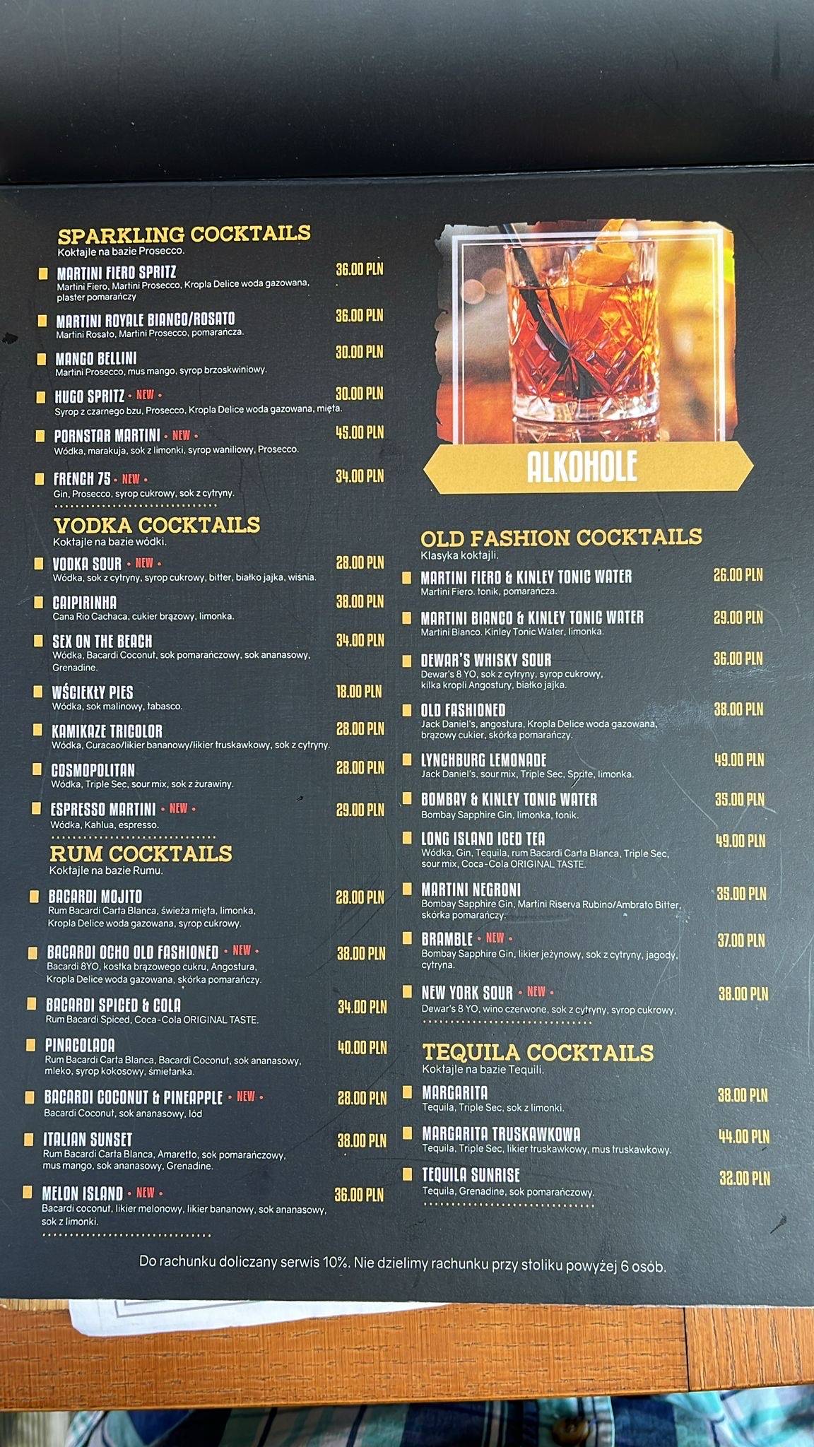 Menu at Street Restauracja, Warsaw, al. Jana Pawła II 19