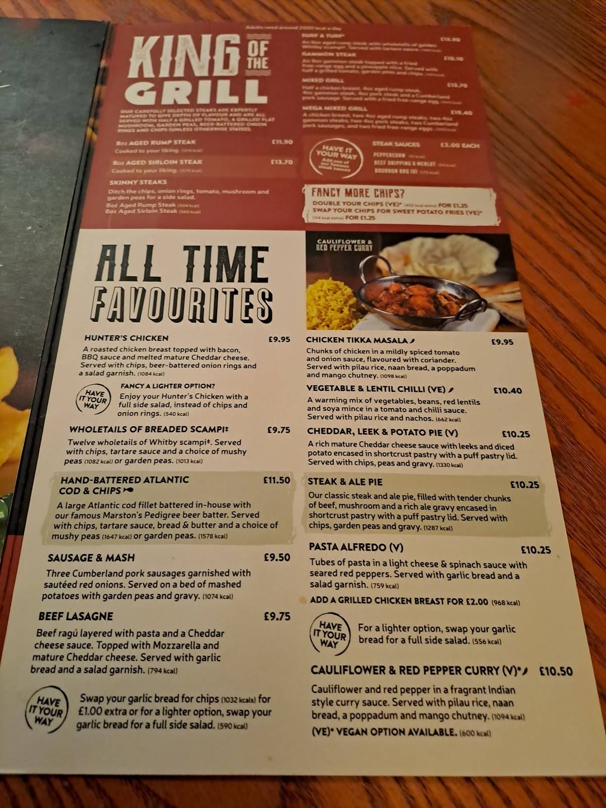 Menu at Sugar Mill restaurant, Bourne