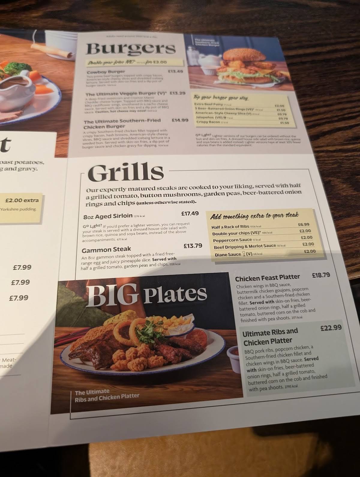 Menu at Sugar Mill restaurant, Bourne