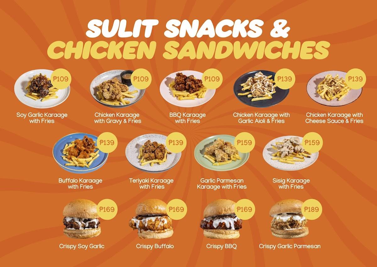 Menu at Sulit Chicken - Ayala Malls Fairview Terraces restaurant ...