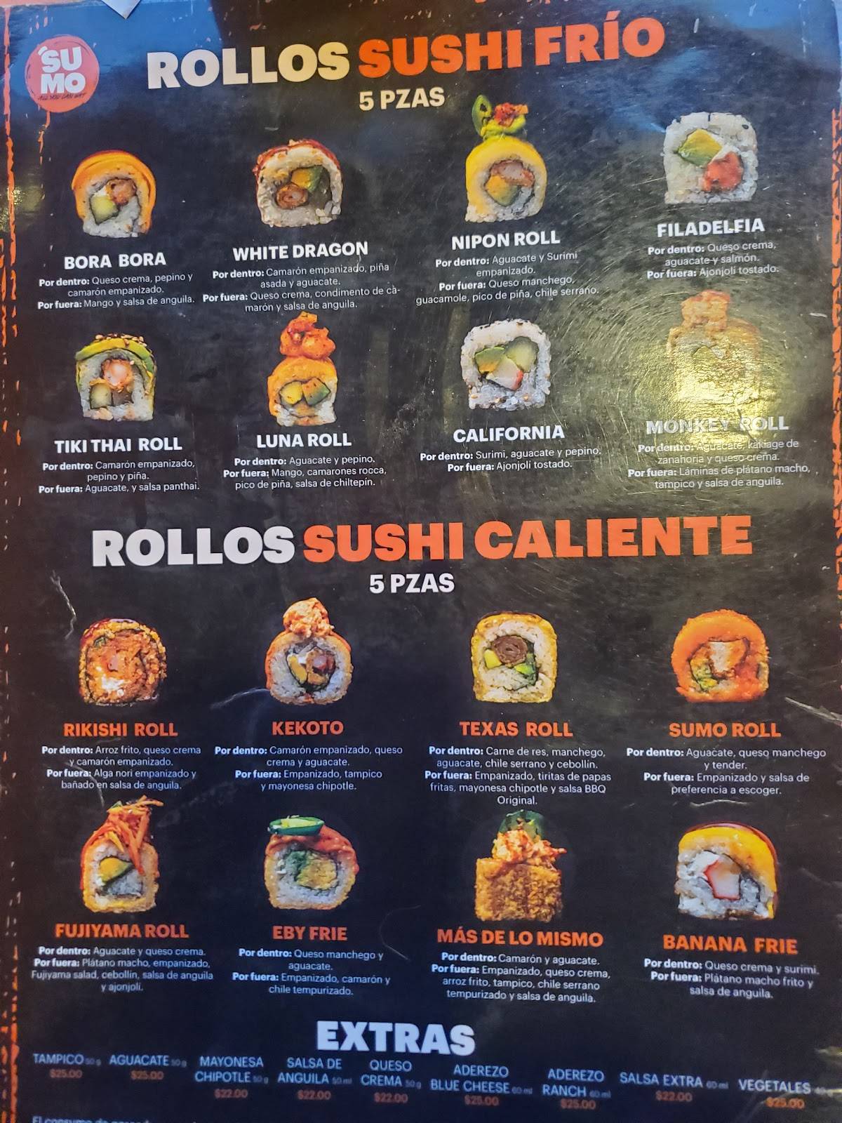 Carta del restaurante Sumo All You Can Eat Miramontes, Ciudad del México