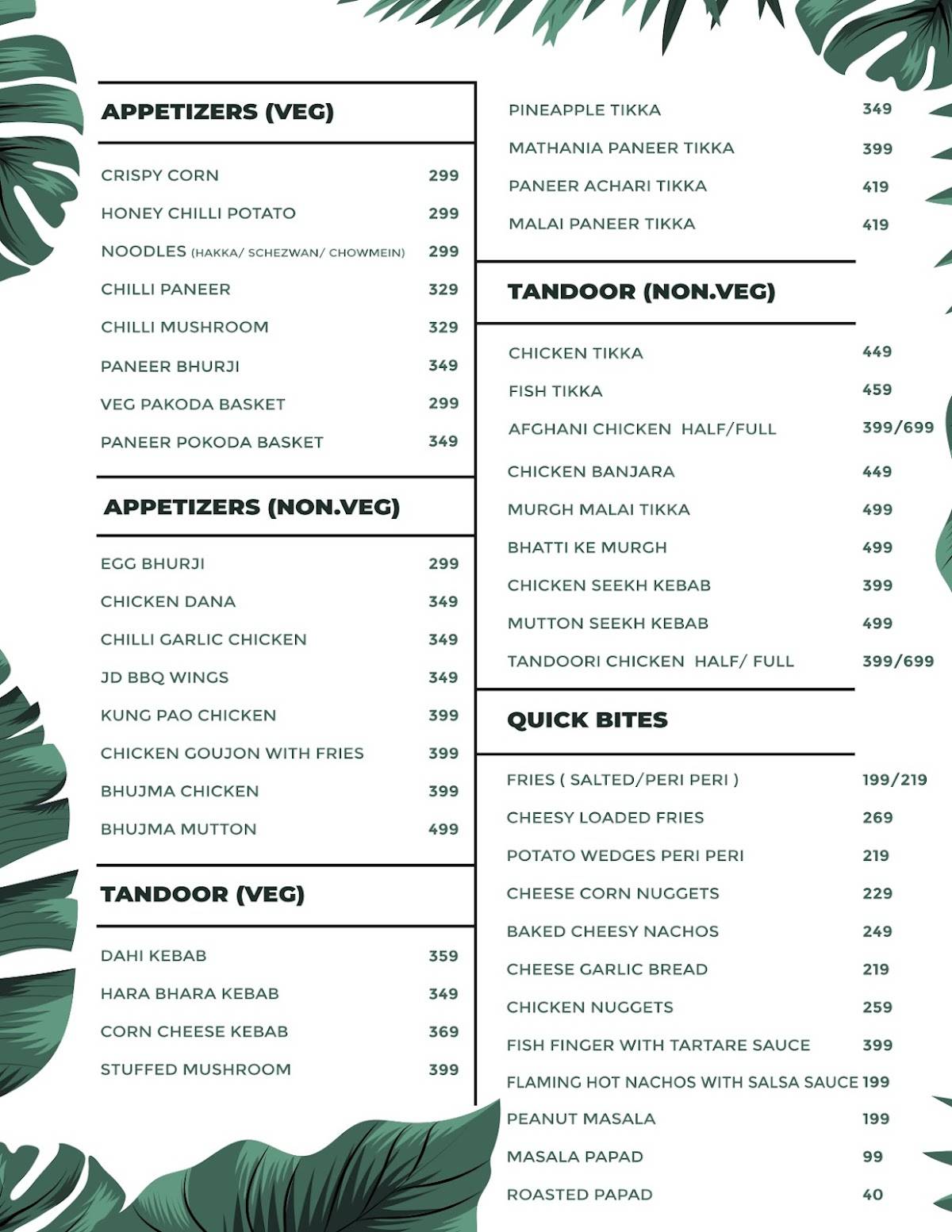 Menu at Sun N Moon Cafe & Restaurant, Udaipur