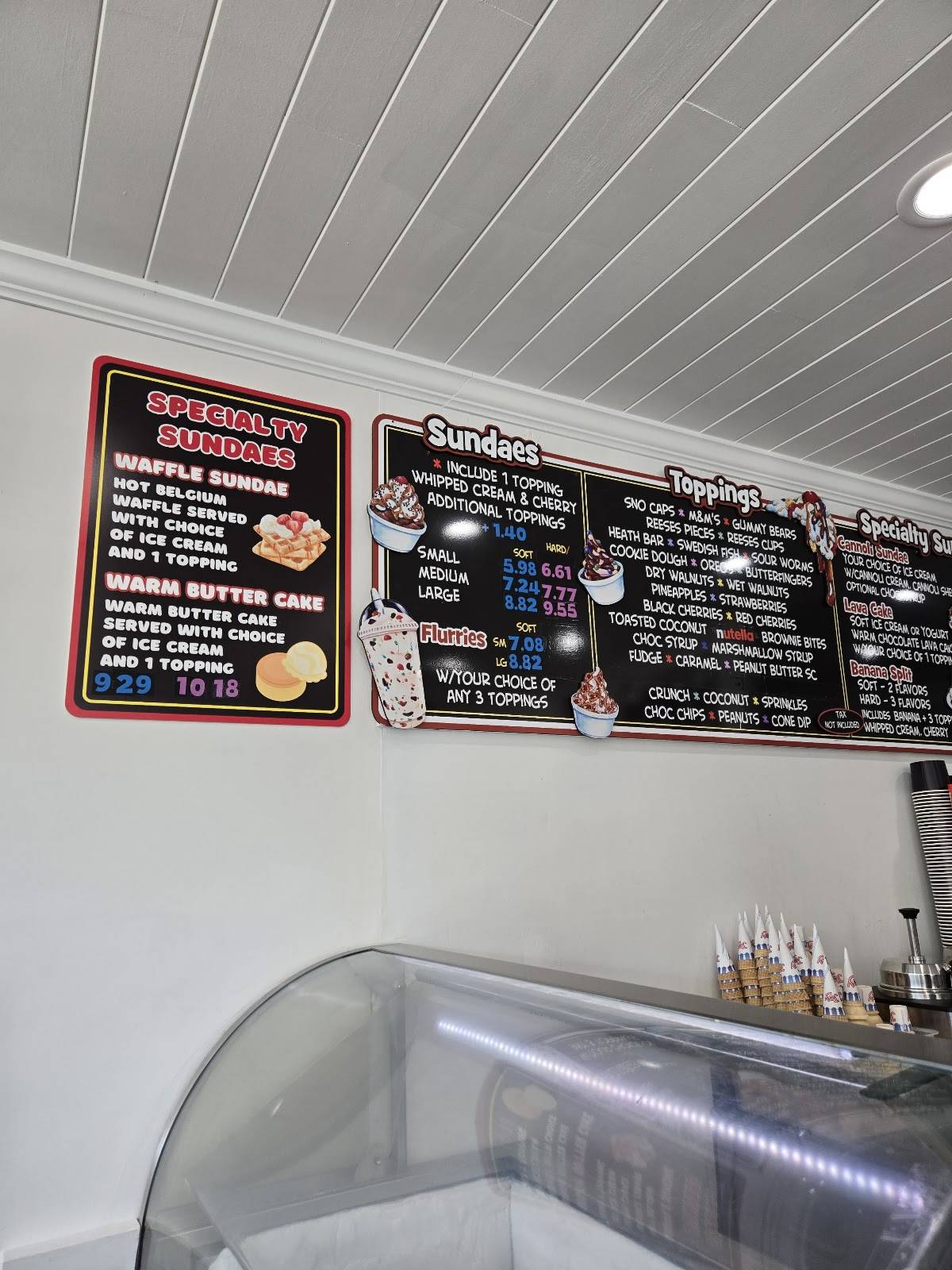 Menu at Sundaes The Ice Cream Place desserts, Matawan