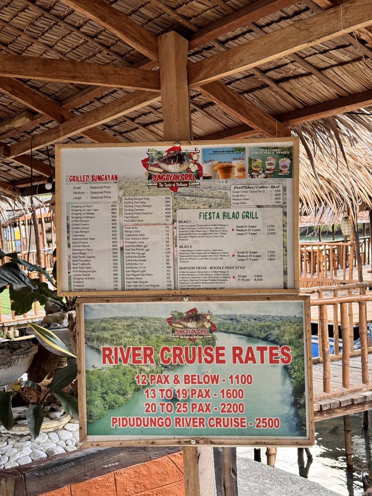 Menu at Sungayan Grill restaurant, Bolinao, 9V34+Q2W