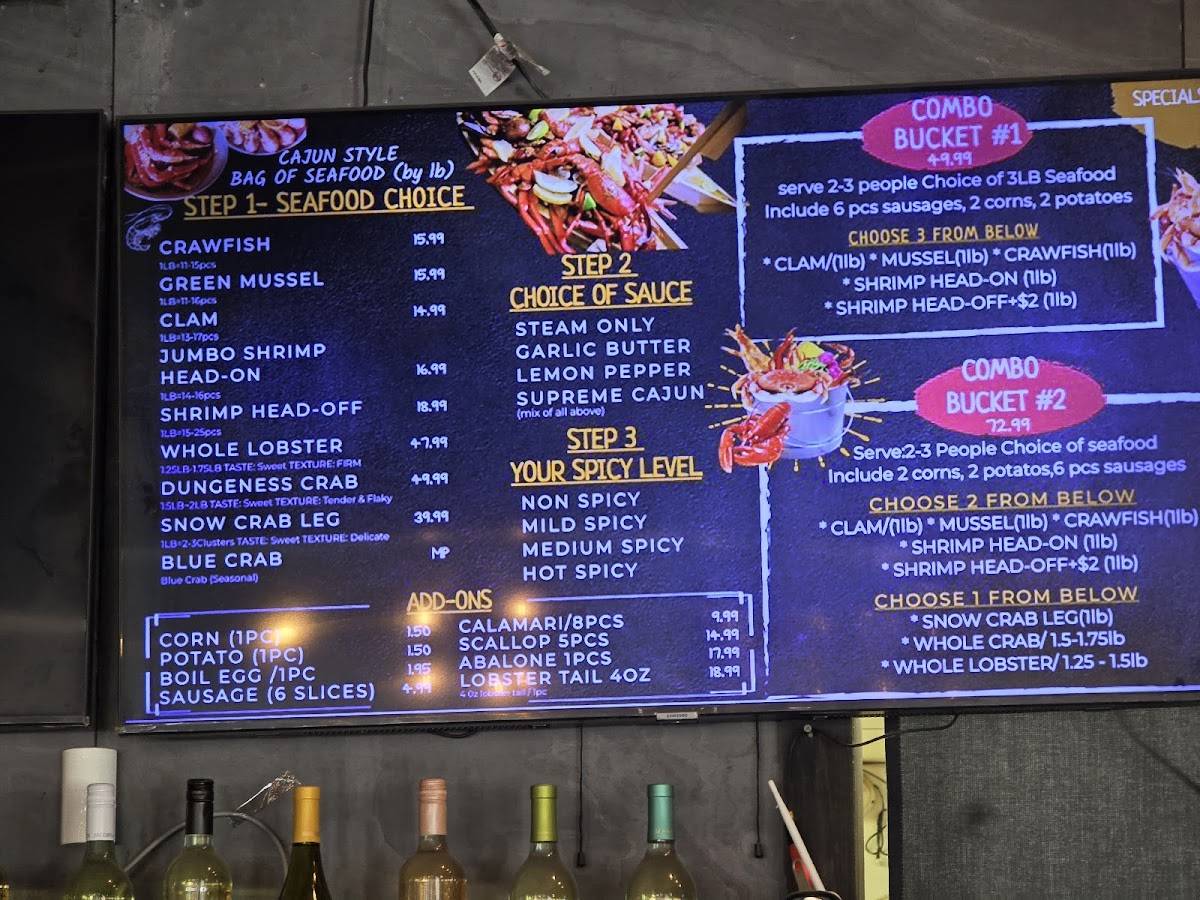 Menu at Supreme Crab Buffet restaurant, Redwood City