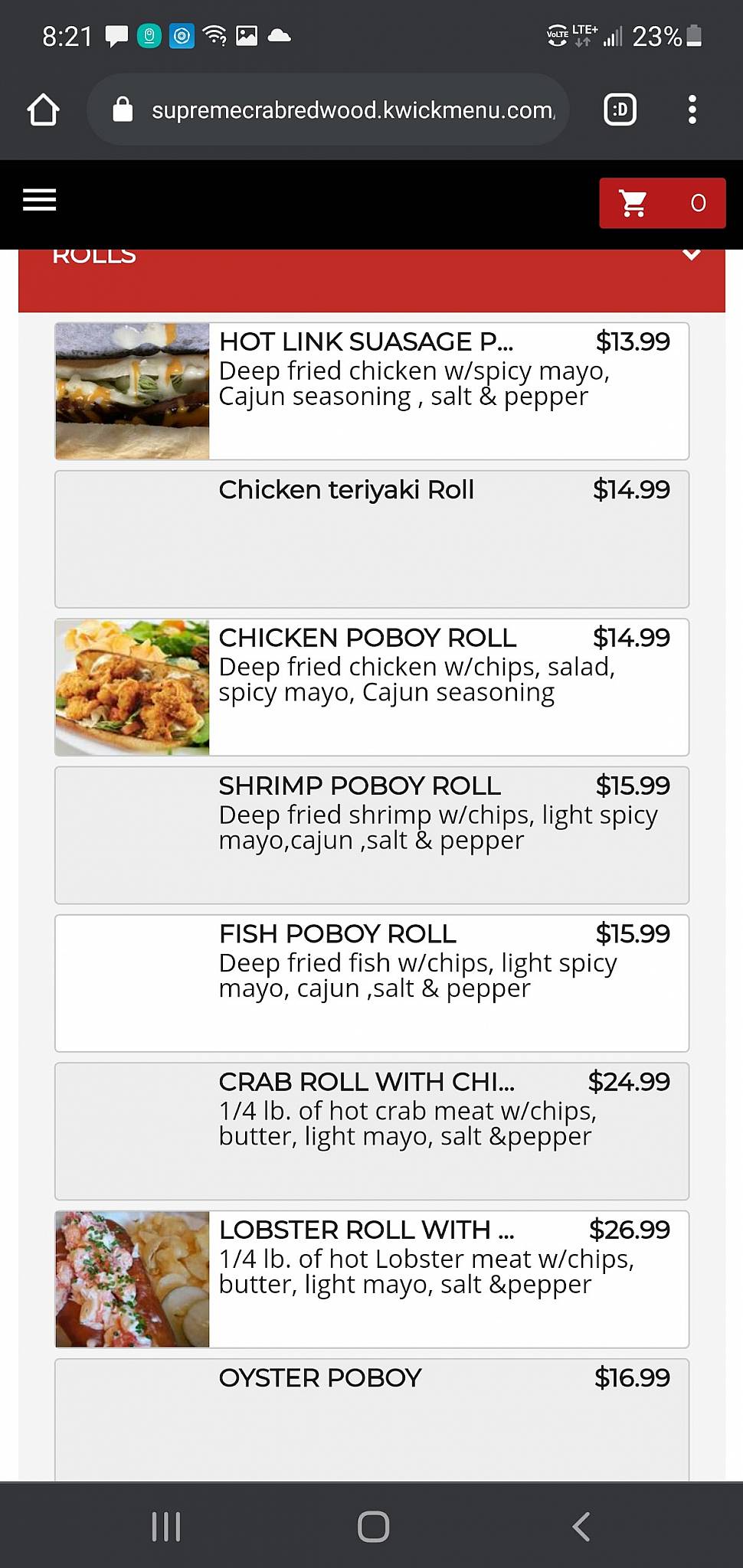 Menu at Supreme Crab Buffet restaurant, Redwood City