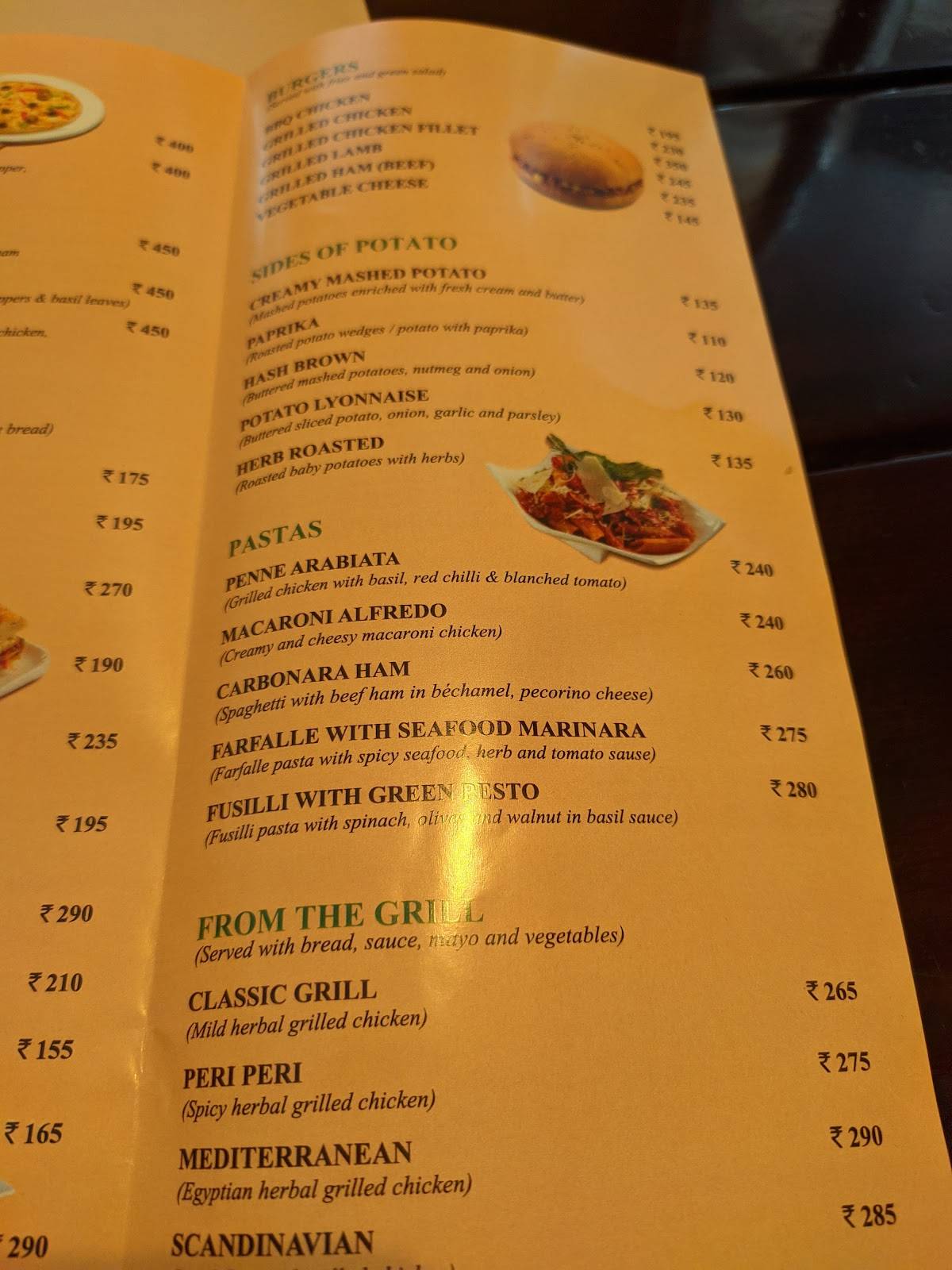 Menu at Supreme Upper Crust, Thiruvananthapuram