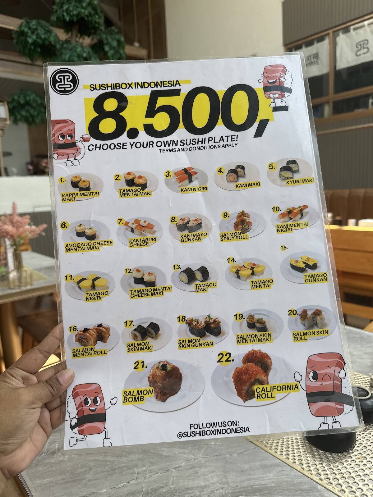 Menu at Sushi Box Japanese Restoran restaurant, Bekasi Regency