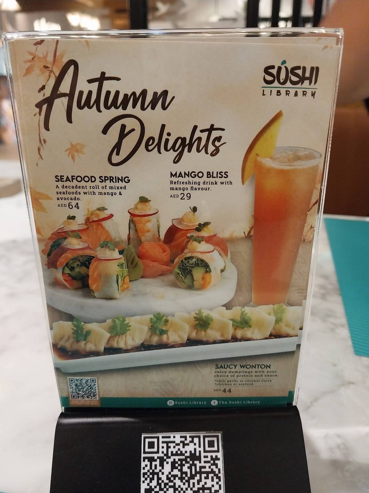 Menu at Sushi Library Bawadi Mall restaurant, Al Ain