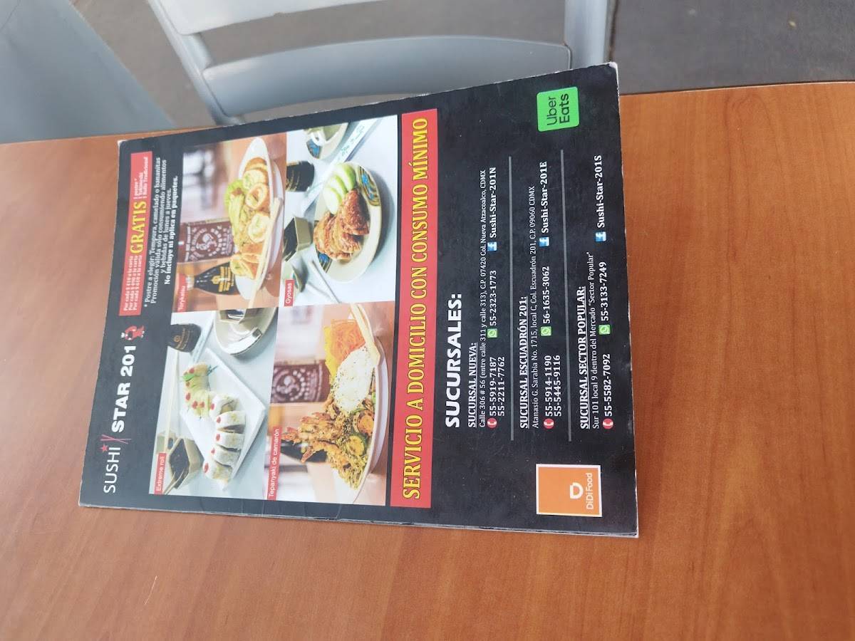 Carta del restaurante Sushi Star201, Nezahualcóyotl, Atanasio G ...