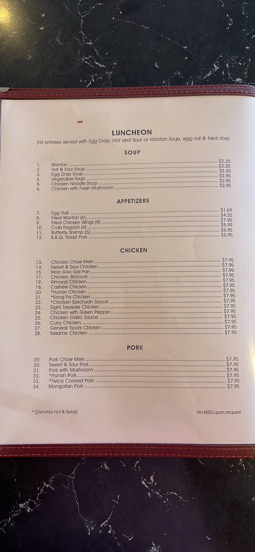 Menu at China East Chinese Restaurant, Sweetwater