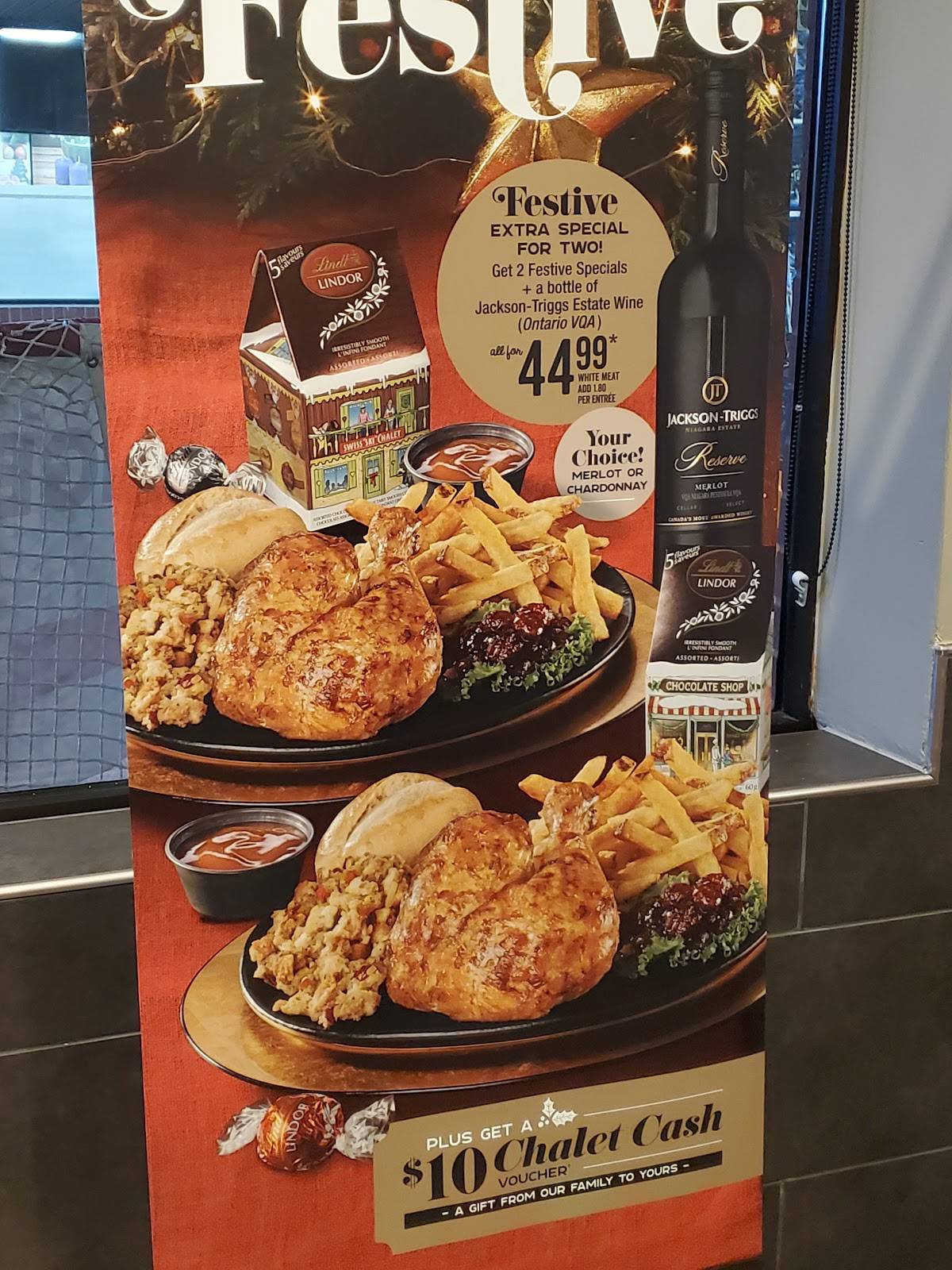 Menu at Swiss Chalet restaurant, Peterborough, 933 Lansdowne St W