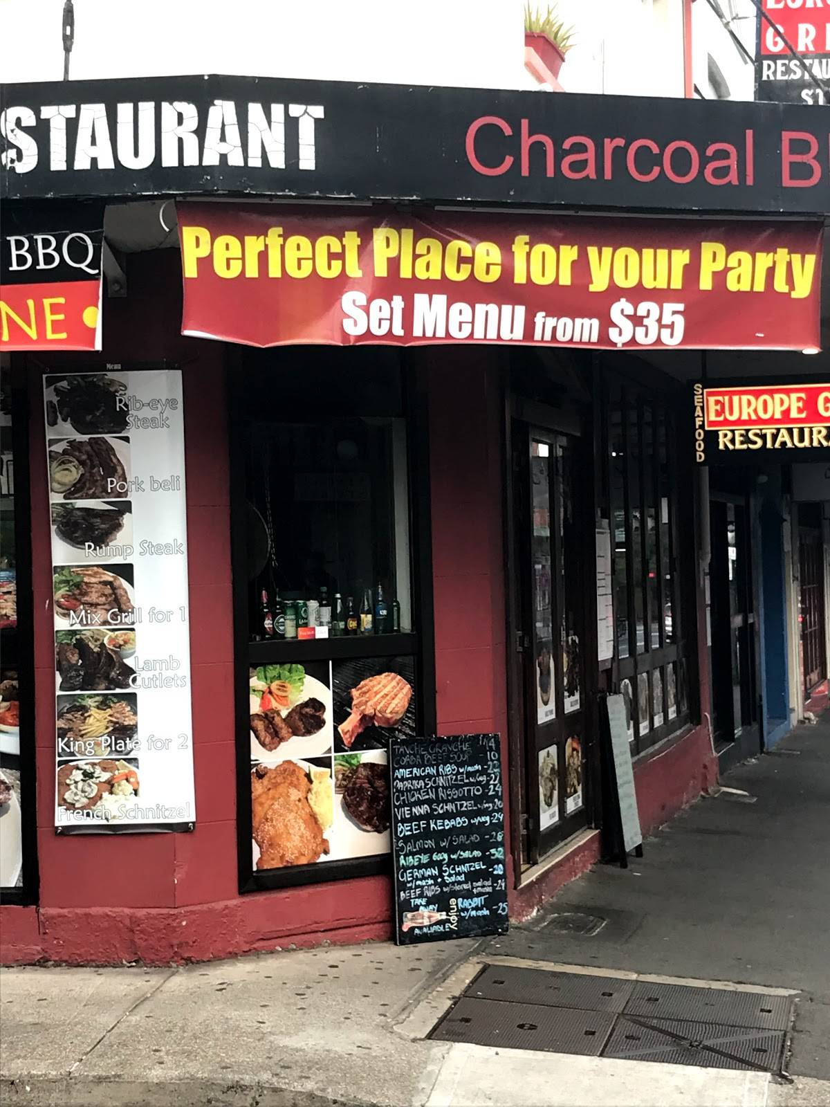 Menu at Europe Grill restaurant, Newtown