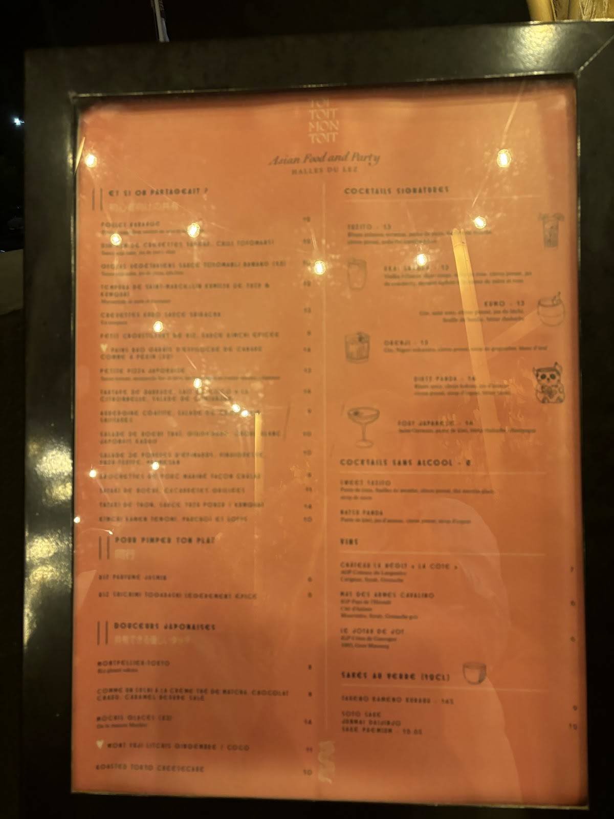 Menu au TOI TOIT MON TOIT pub et bar, Montpellier