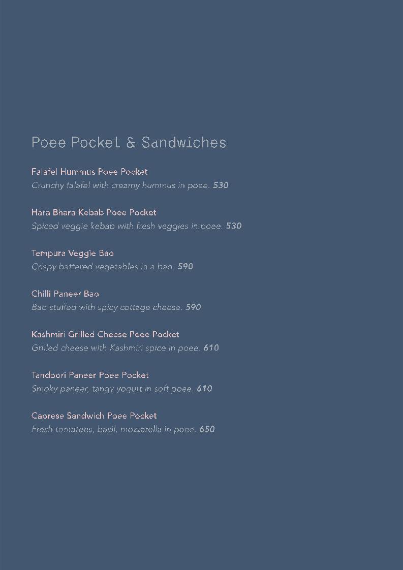 Menu at TRITON, Ahmedabad