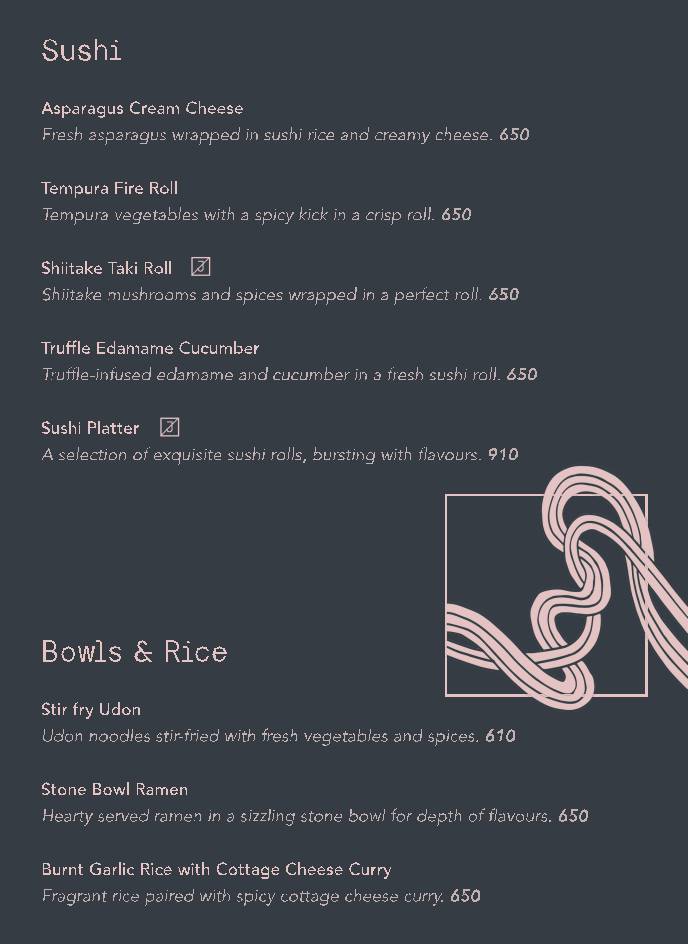 Menu at TRITON, Ahmedabad