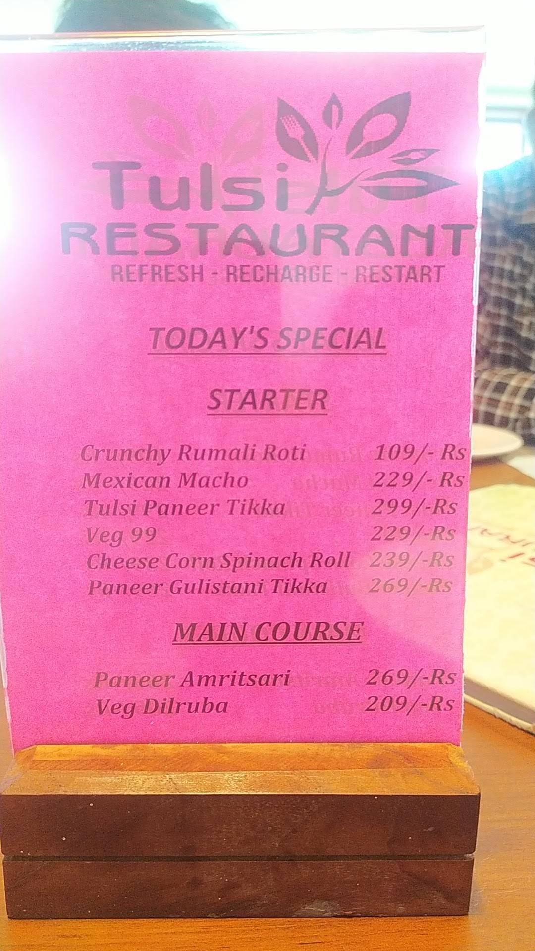 Menu at TULSI RESTAURANT & BANQUET HALL, Dabhan