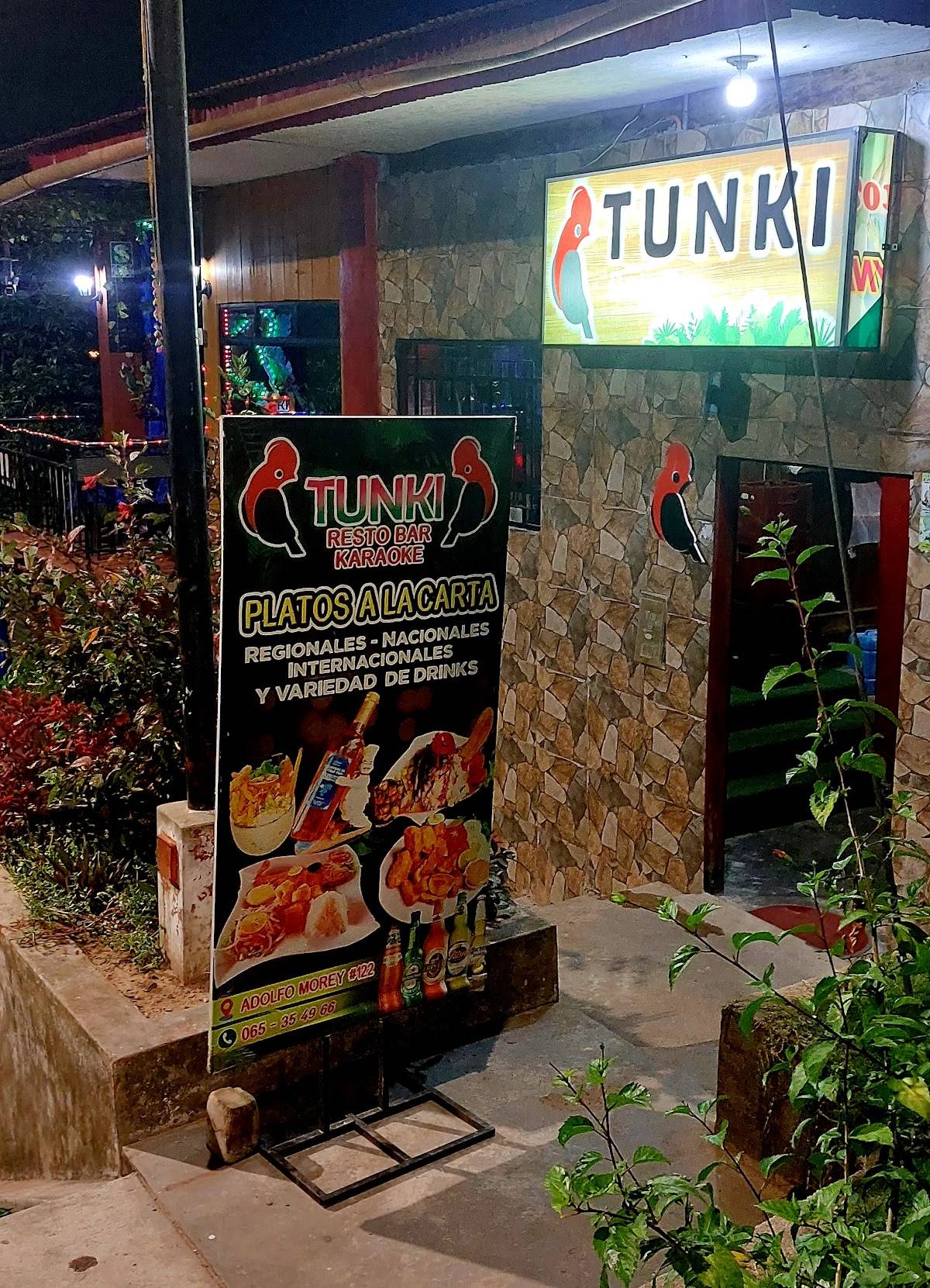 Carta de TUNKI-RESTOBAR-KARAOKE, Yurimaguas
