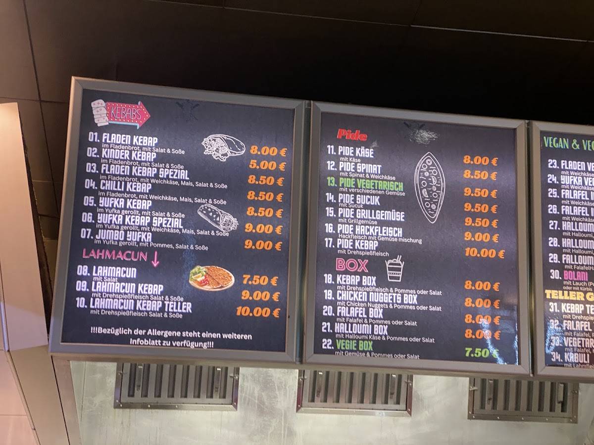 Speisekarte von Tadim Kebap Haus restaurant, FREIBURG IM BREISGAU