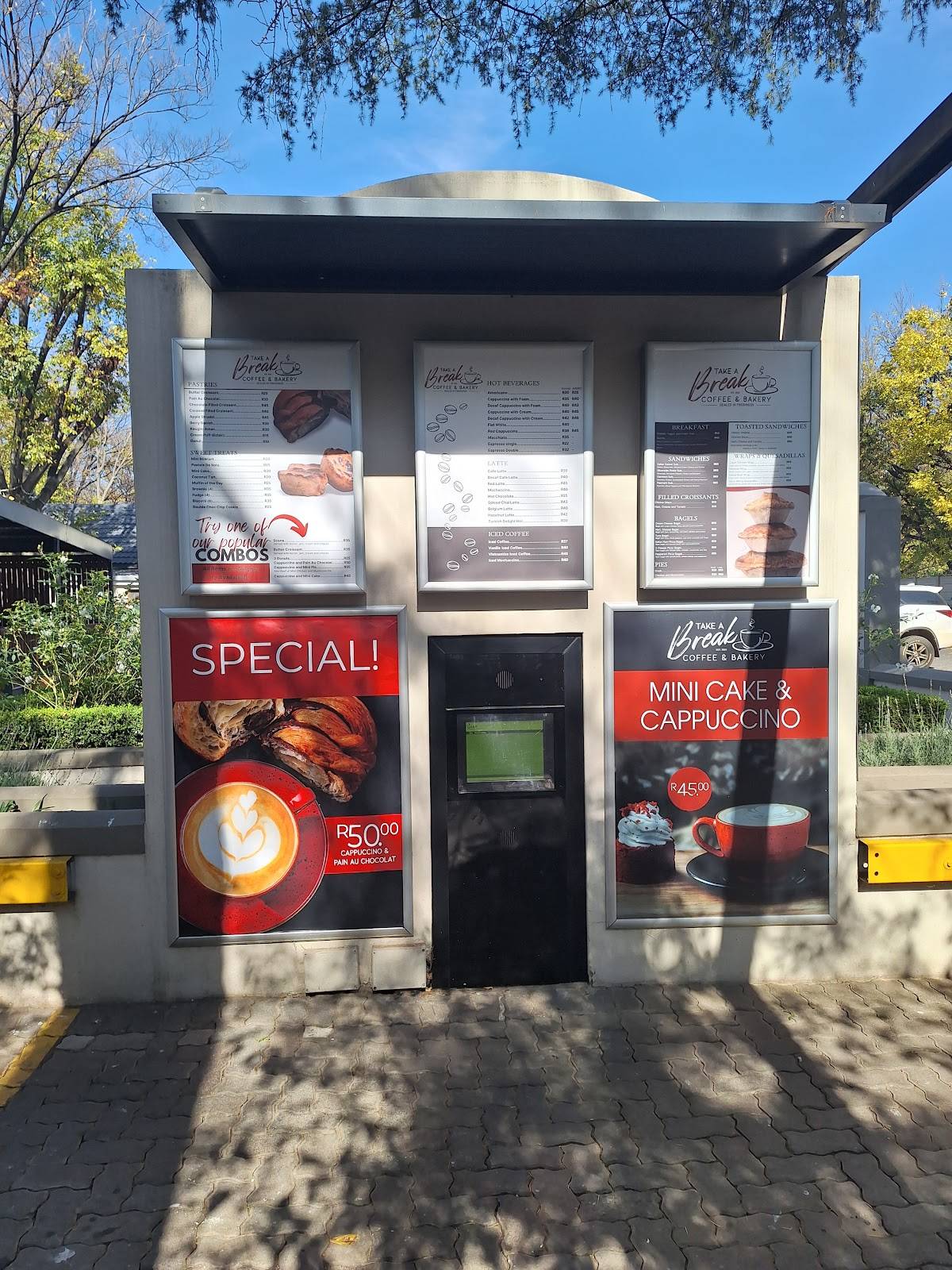 Menu at Take A Break Three Rivers, Vereeniging