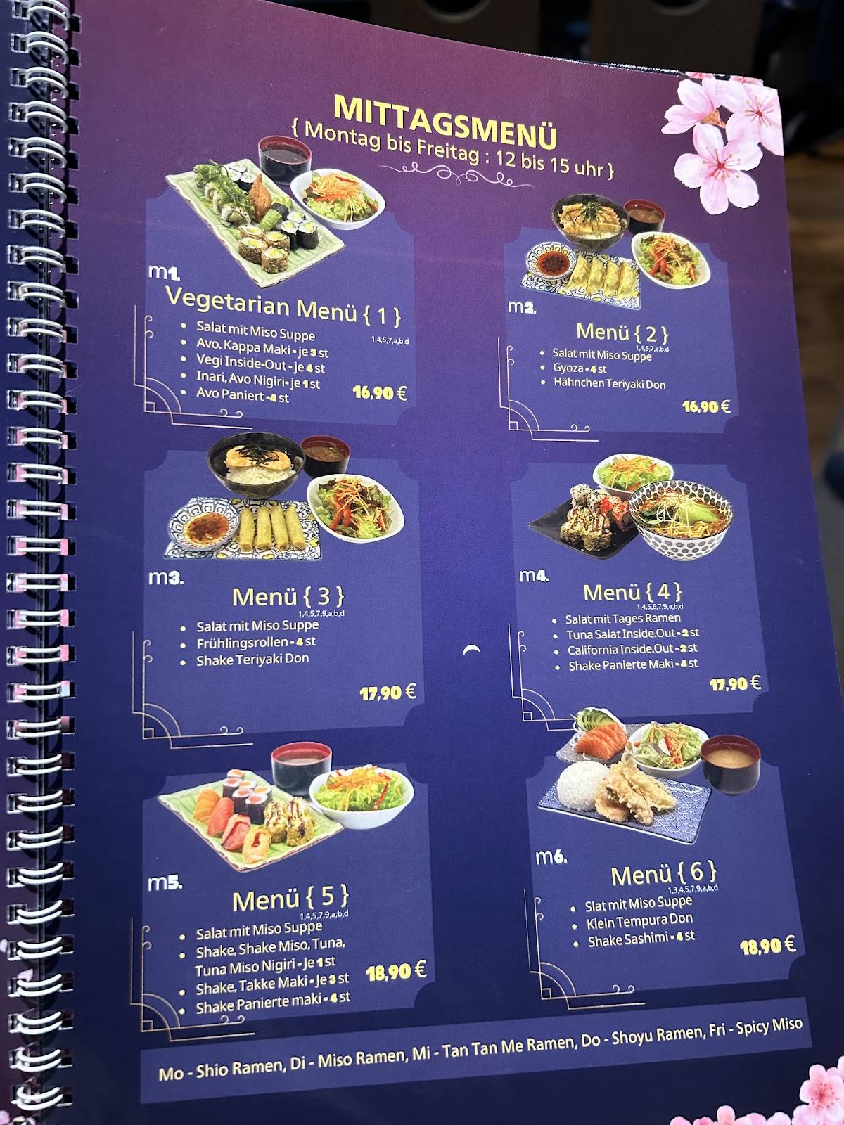 Speisekarte von Tanoshi Ramen und Sushi restaurant, Frankfurt am Main