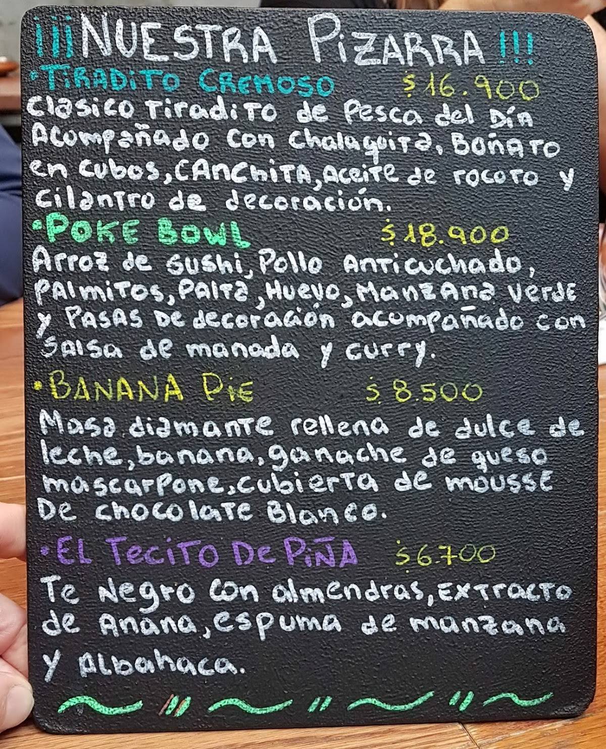 Carta del pub y bar Tanta Argentina by Gastón Acurio, Buenos Aires