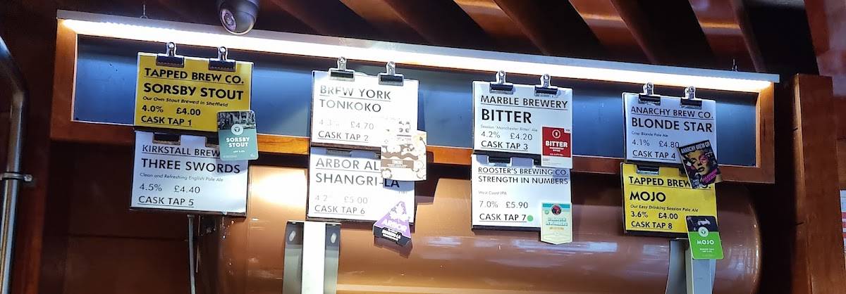 Menu at Tapped pub & bar, Leeds