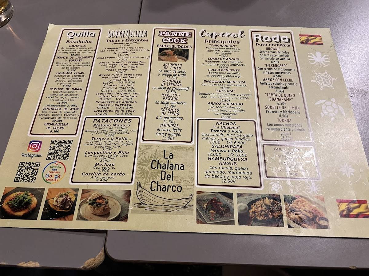 Menu at Tasca La Raspa pub & bar, Arrecife, Av. César Manrique