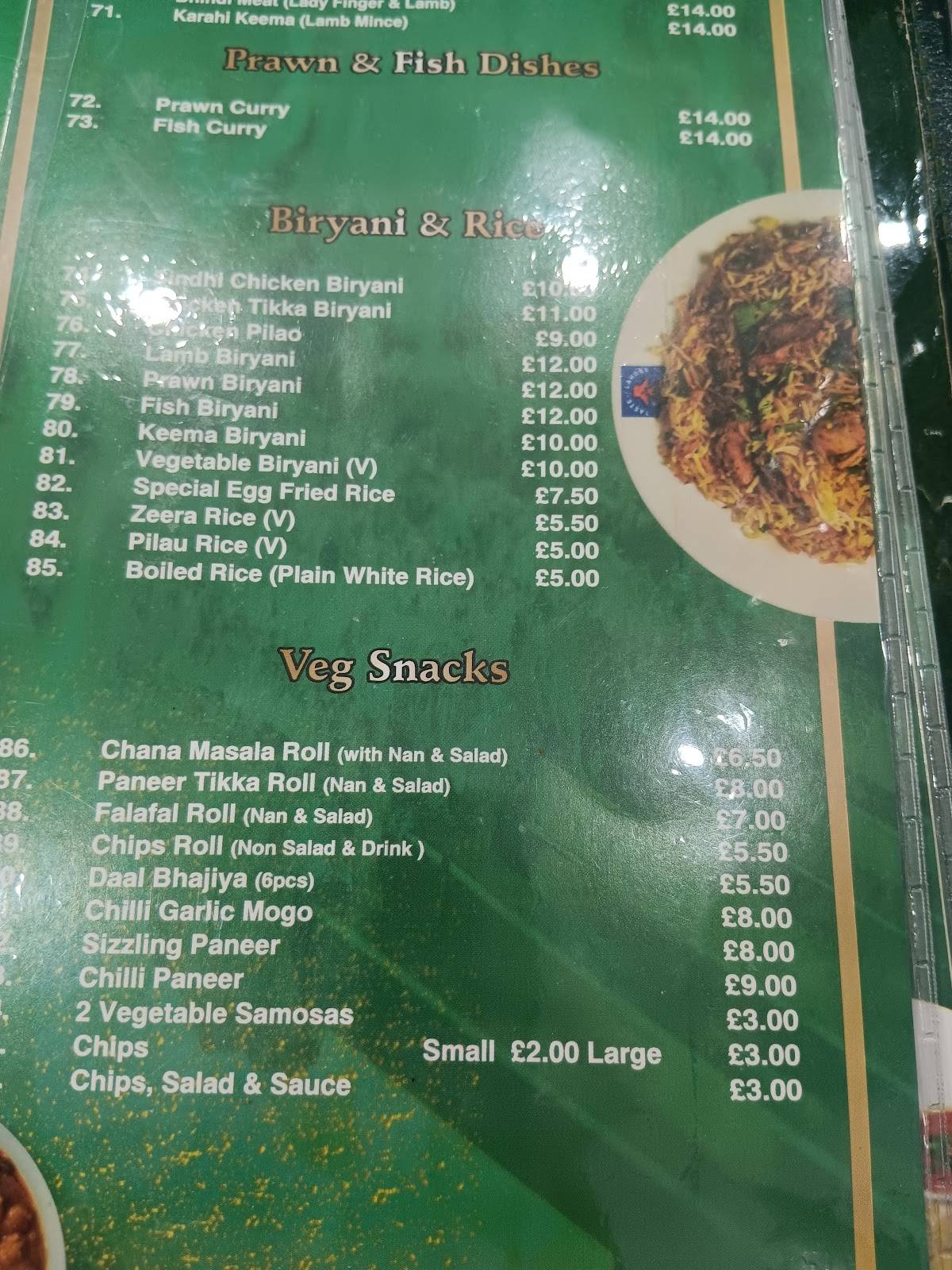 Menu at Taste of Lahore - Slough restaurant, Slough