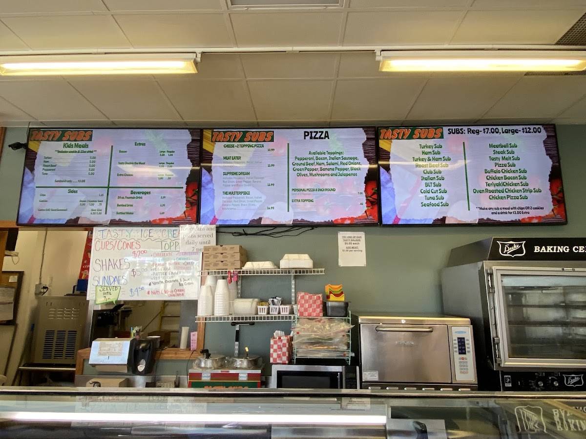 Menu at Tasty Subs restaurant, Crittenden