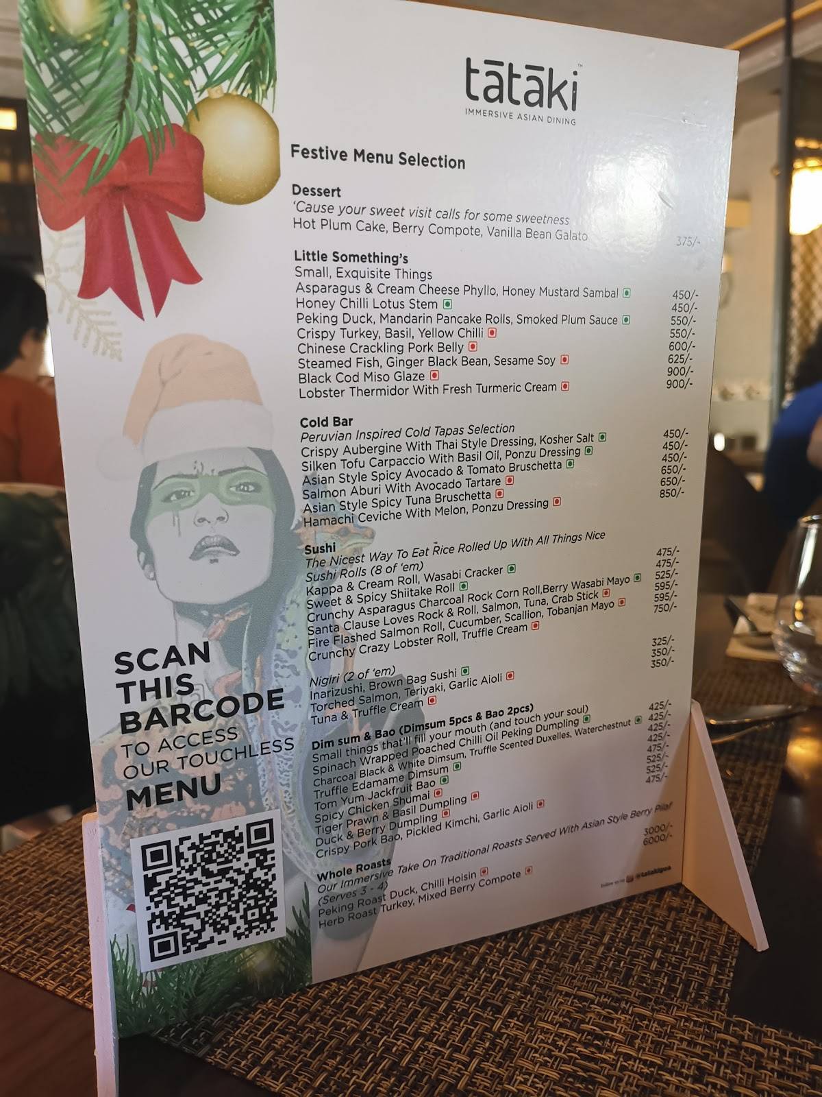 Menu at Tataki - Immersive Asian Dining, Bambolim