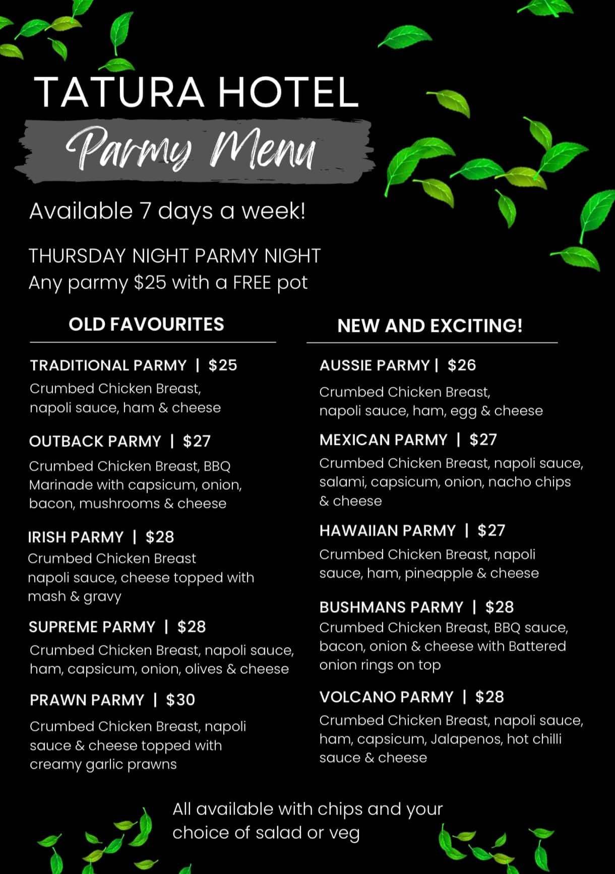 Menu at Tatura Kebabs pub & bar, Tatura