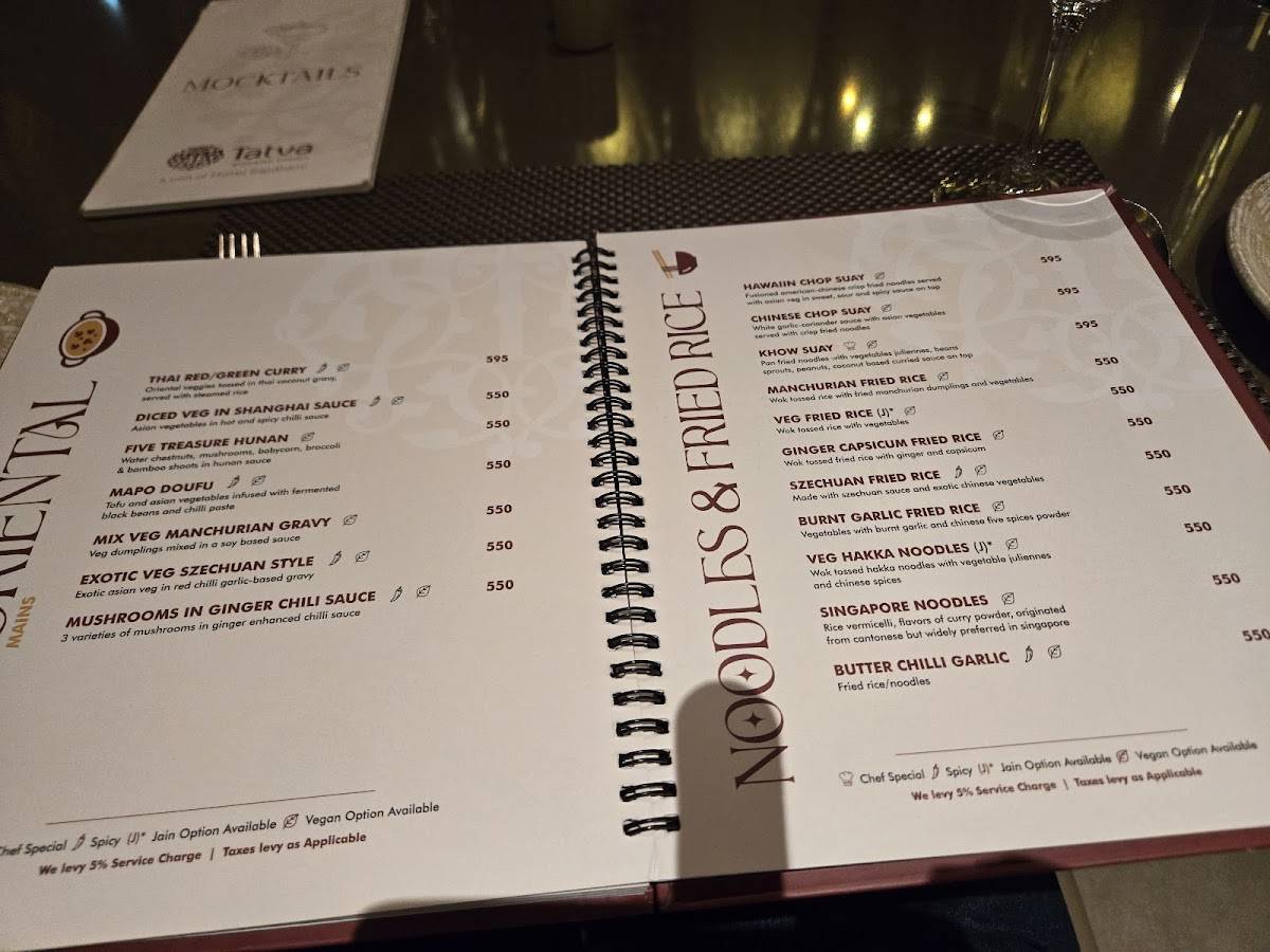 Menu at Tatva Restaurant - Kokapet, Hyderabad