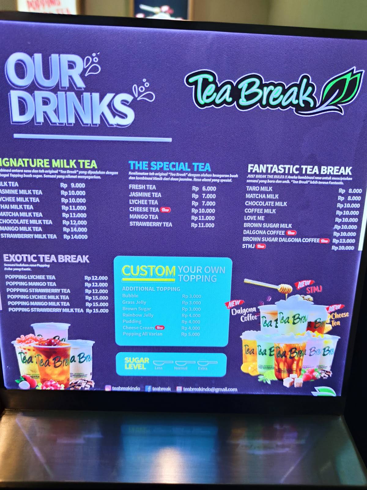 Menu at Tea Break - GKB, Gresik, Jl. Kalimantan No.163
