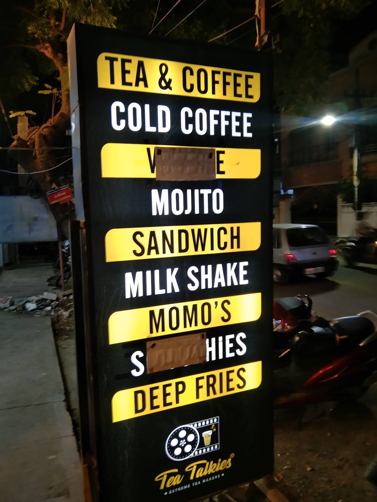 Menu at Tea Talkies, Chennai, 200
