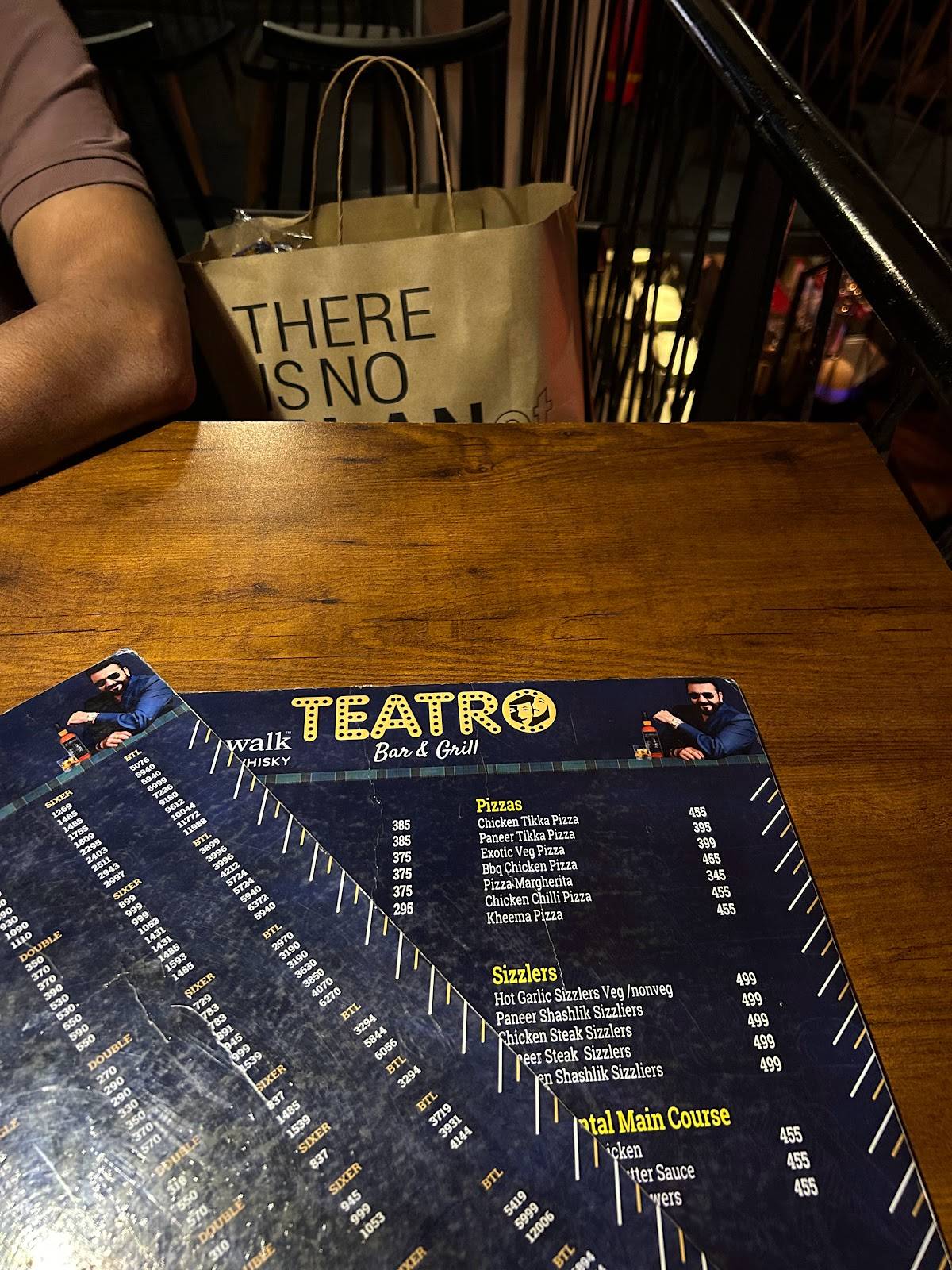 Menu at Teatro Bar & Grill, Mumbai