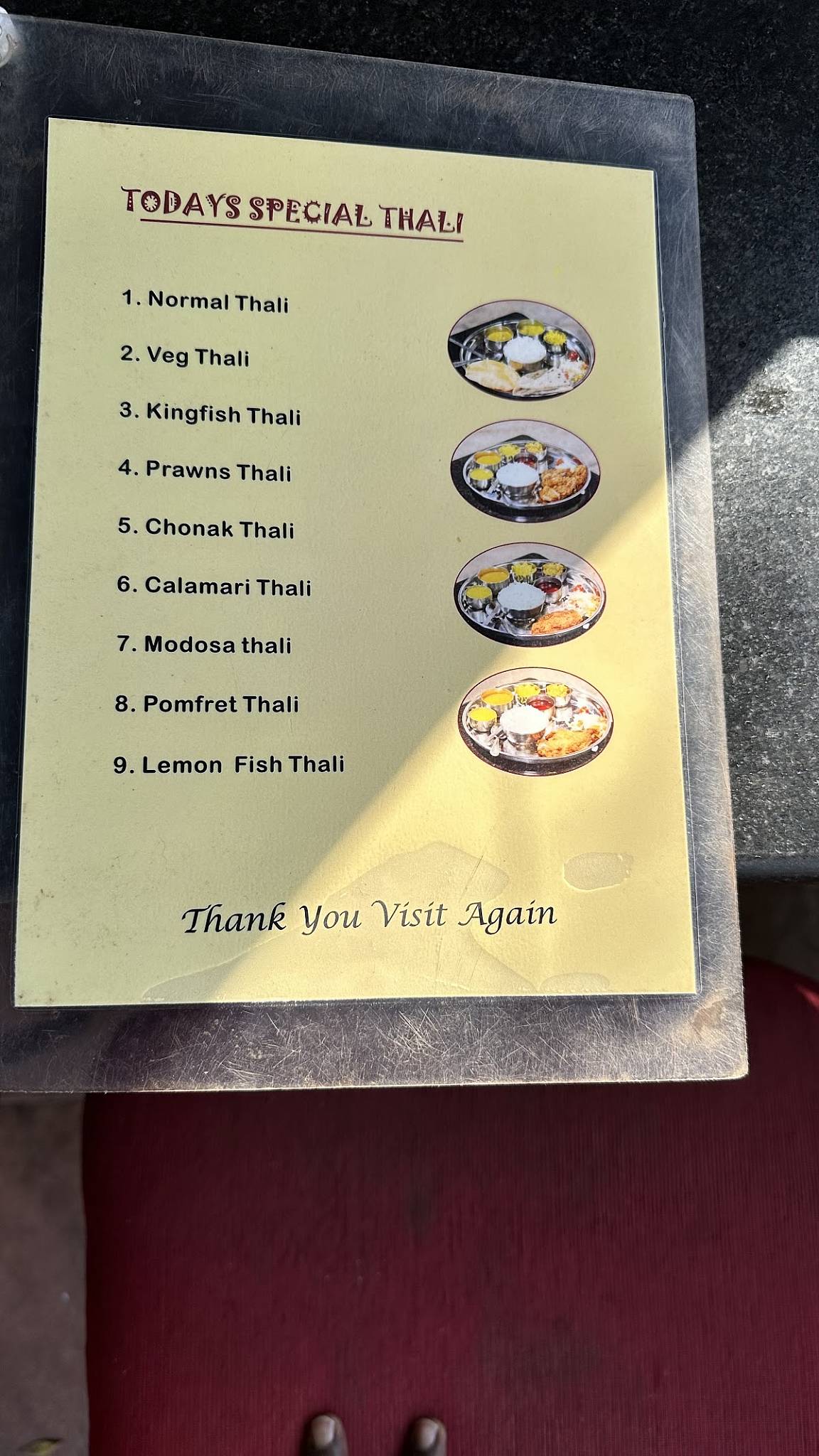 Menu at Teja Sea food Restaurant, Anjuna