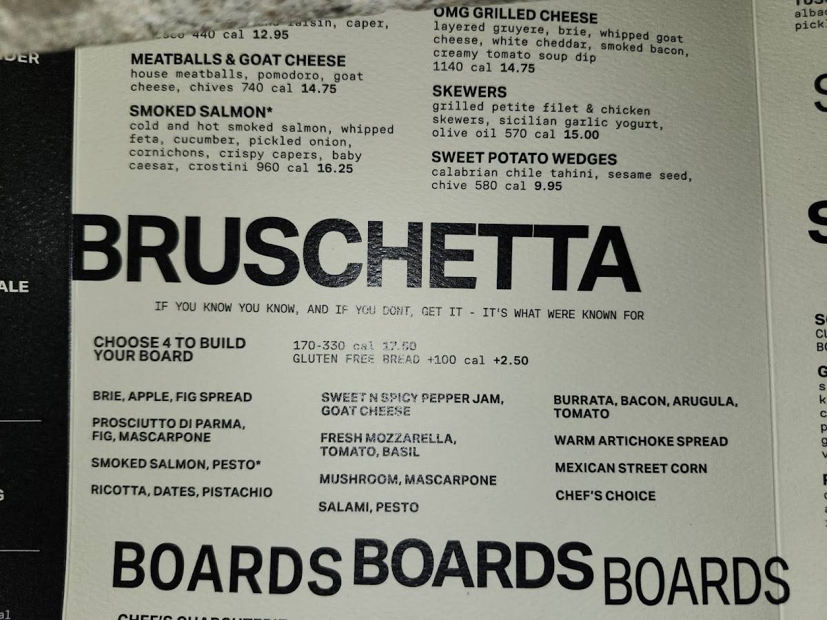 Carta del pub y bar Postino Annex, Tempe