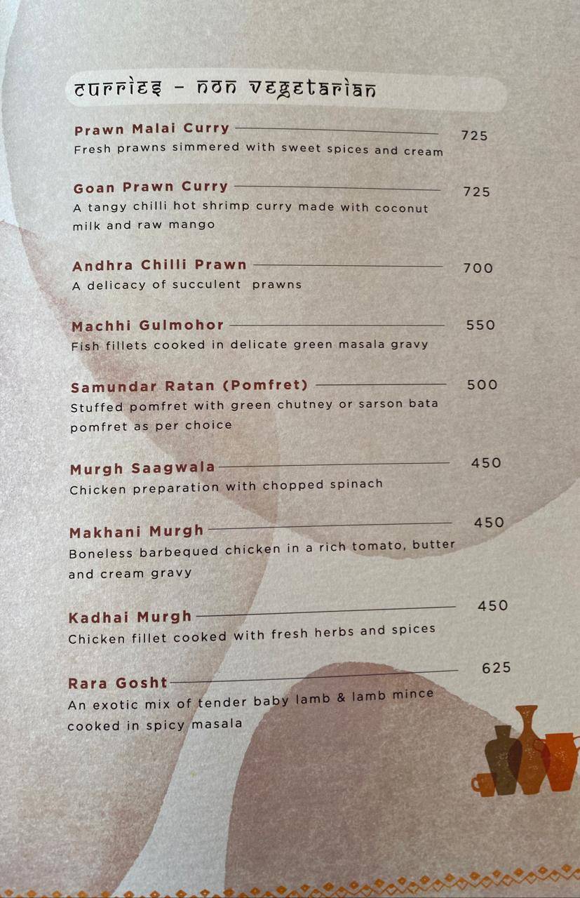 Menu at Terracotta Restaurant, Siliguri